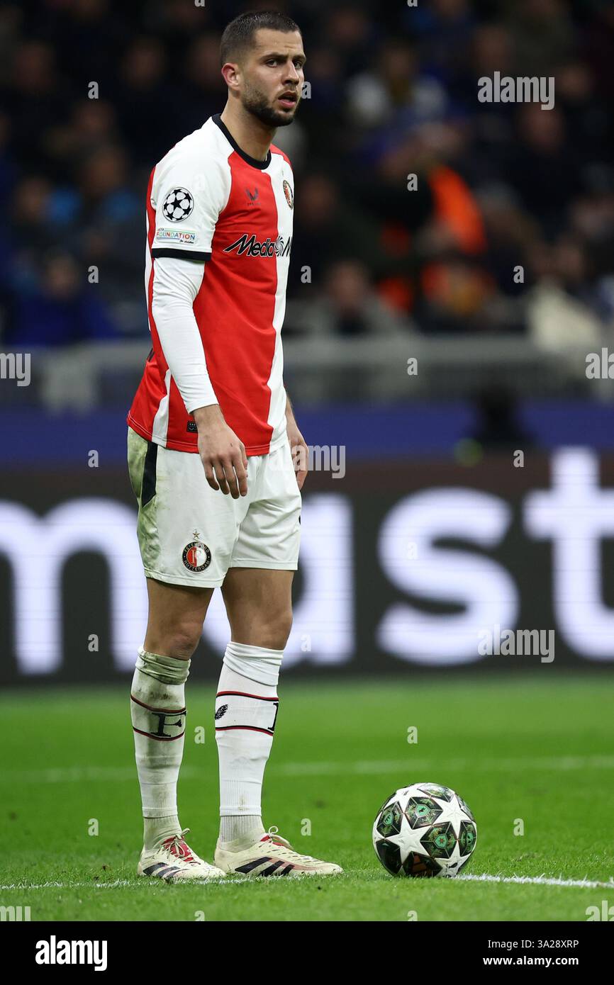 David Hancko of Feyenoord looks on during the UEFA Champions League ...