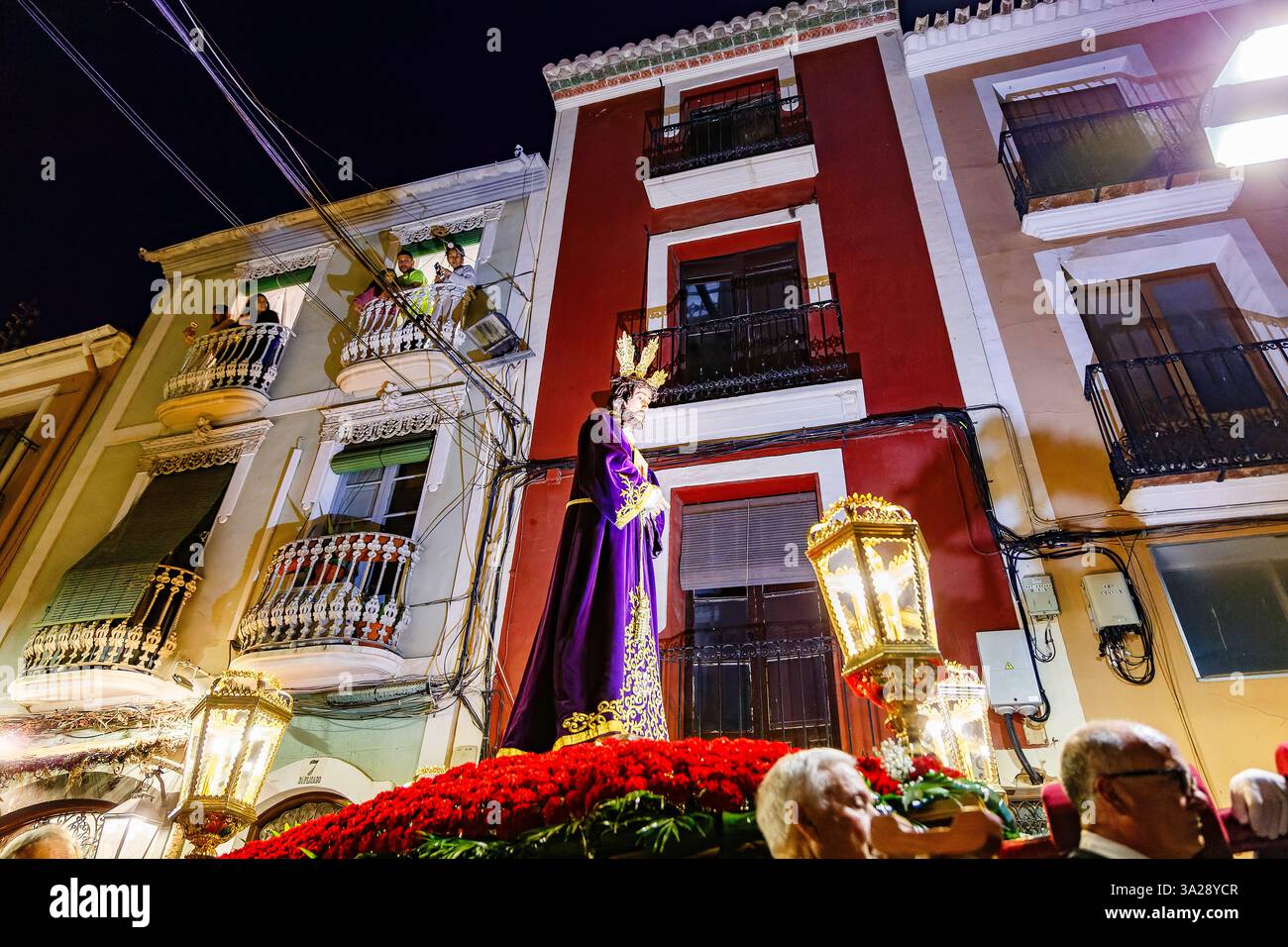 The captive at night in Villajoyosa Stock Photo - Alamy
