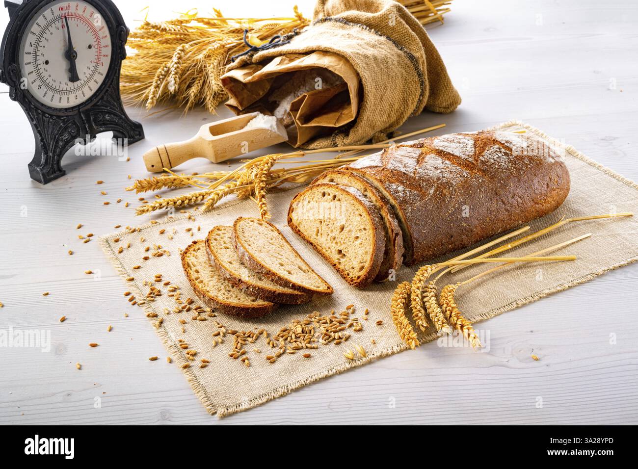 Delicious mixed rye bread, also known as grey bread Stock Photo - Alamy