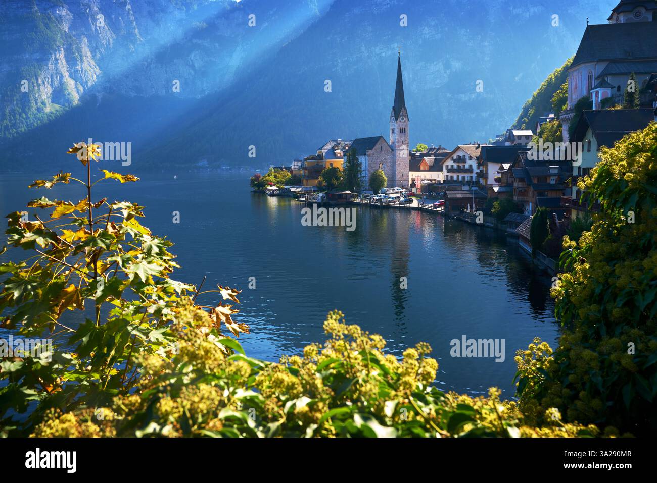 Hallstatt, Austria – September 28, 2023 Beautiful Hallstatt Village ...
