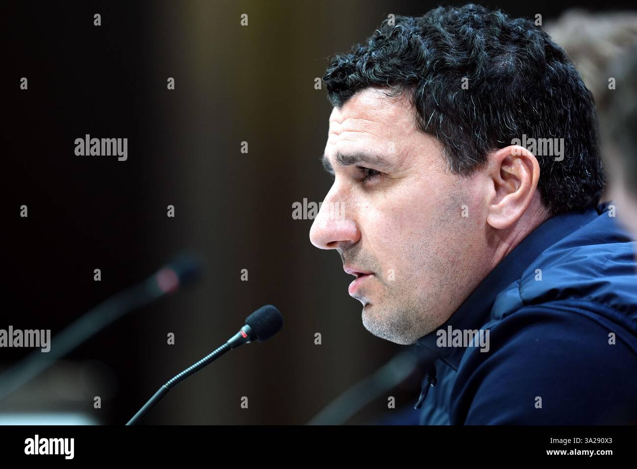 AZ Alkmaar manager Maarten Martens during a press conference at the ...