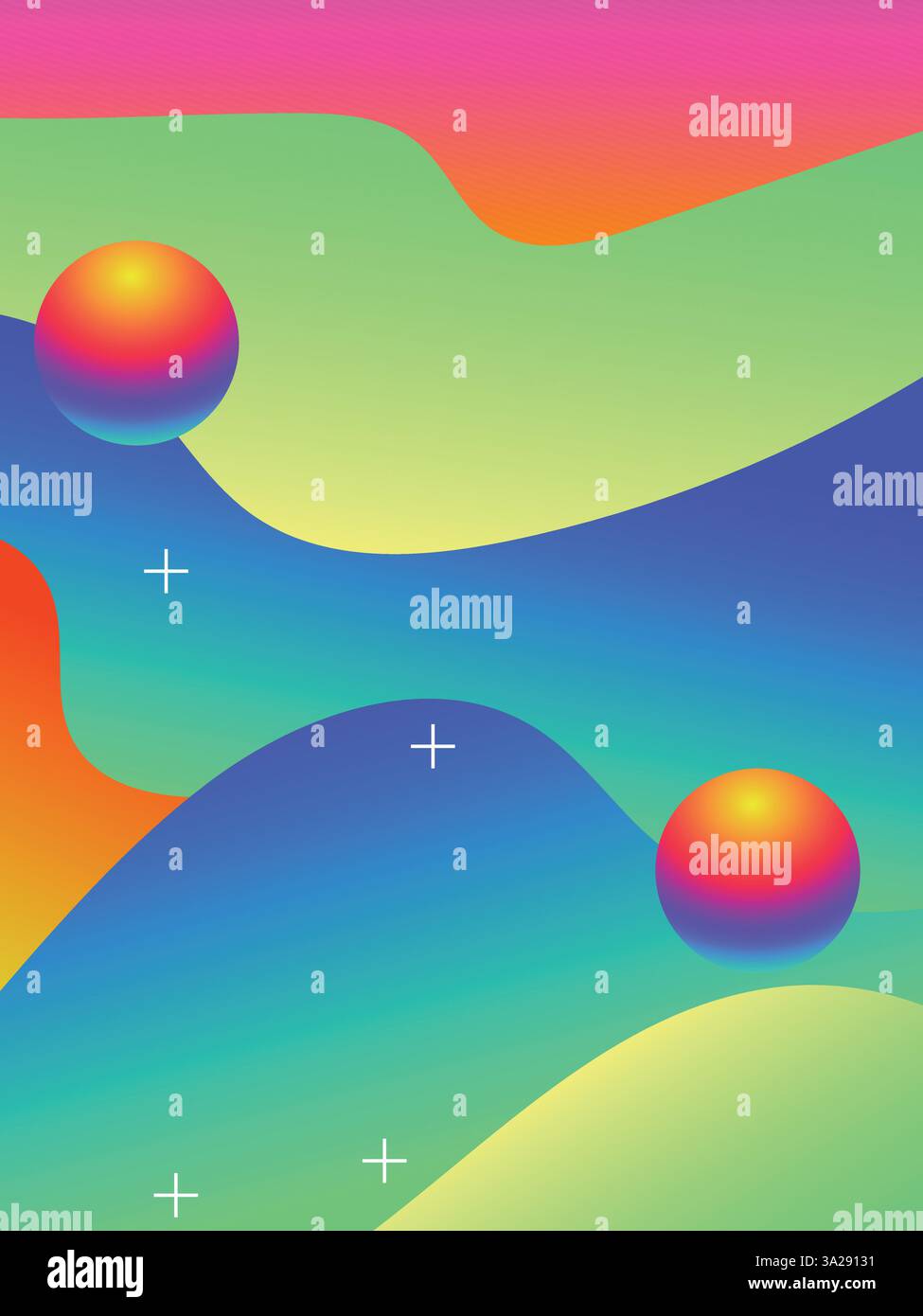 Bright Hand-Drawn Gradient Lines for EDM Concert Flyers template. 3d ...