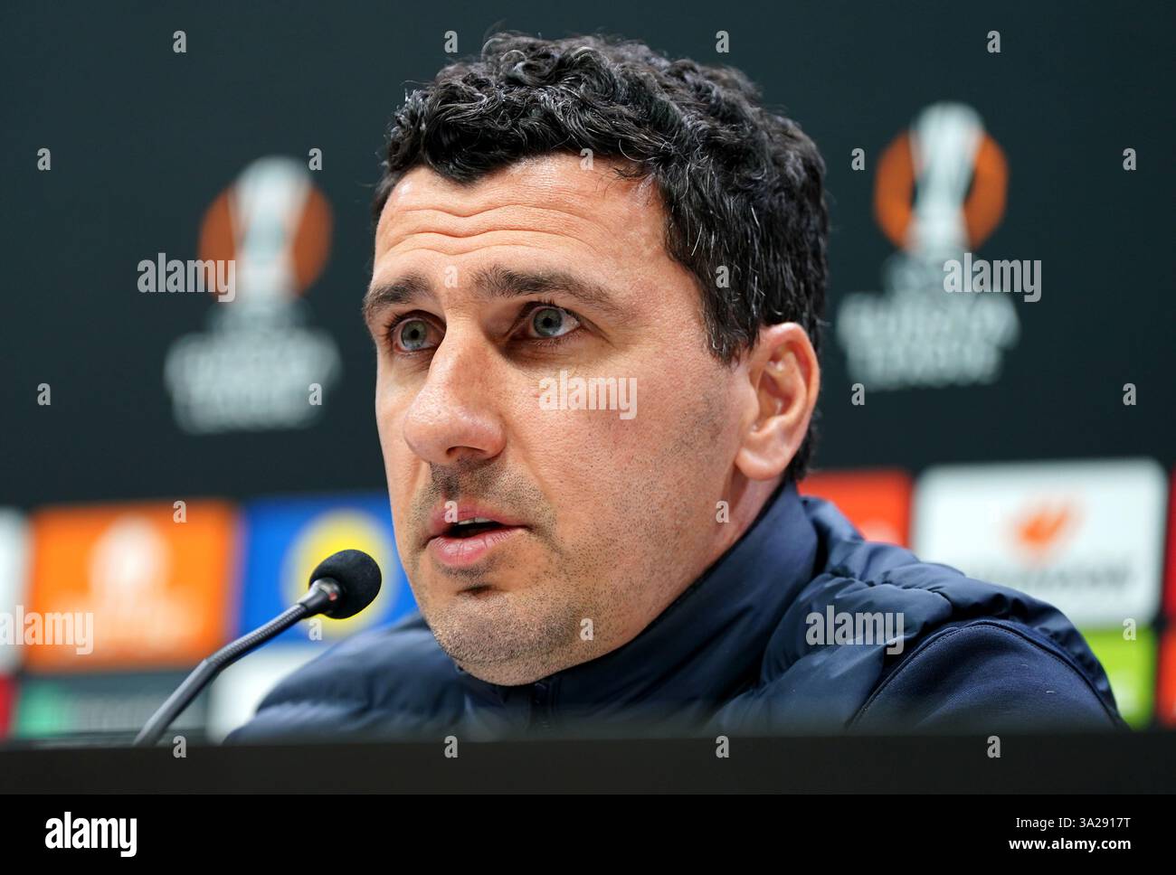 AZ Alkmaar manager Maarten Martens during a press conference at the ...