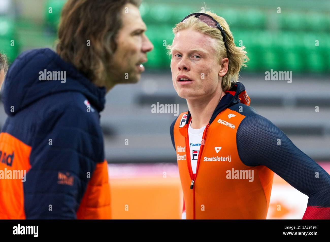 HAMAR, NORWAY - MARCH 12: Gerard van Velde, Tim Prins during the ...
