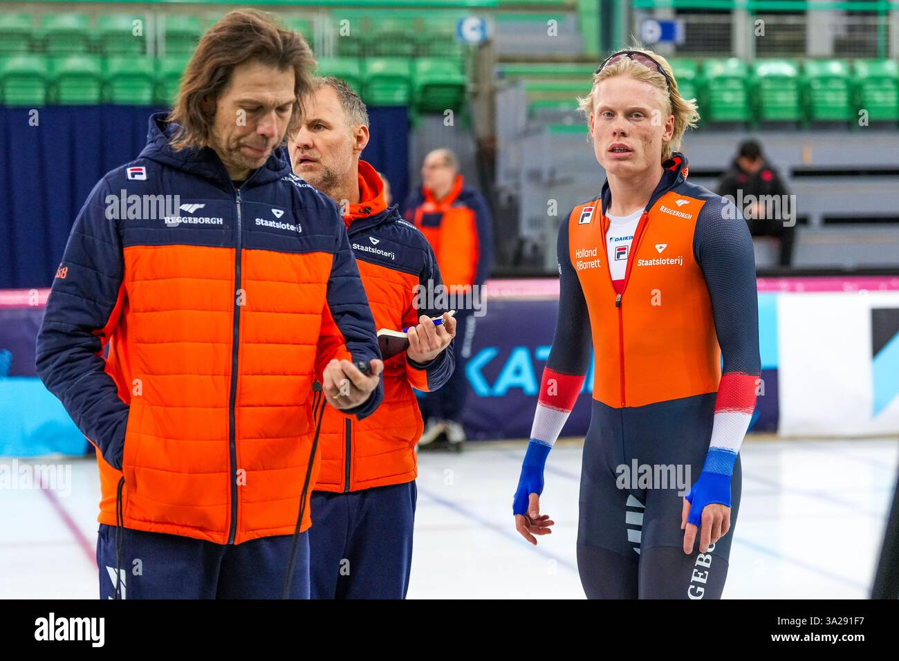 HAMAR, NORWAY - MARCH 12: Gerard van Velde, Tim Prins during the ...