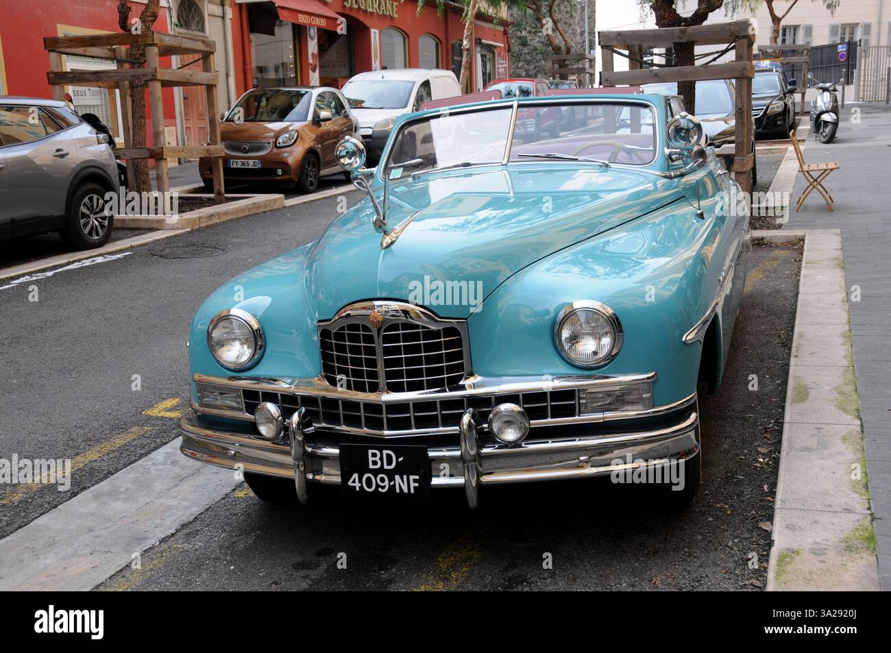 March 10th 2025, Nice Packard an american old classic car in the street ...