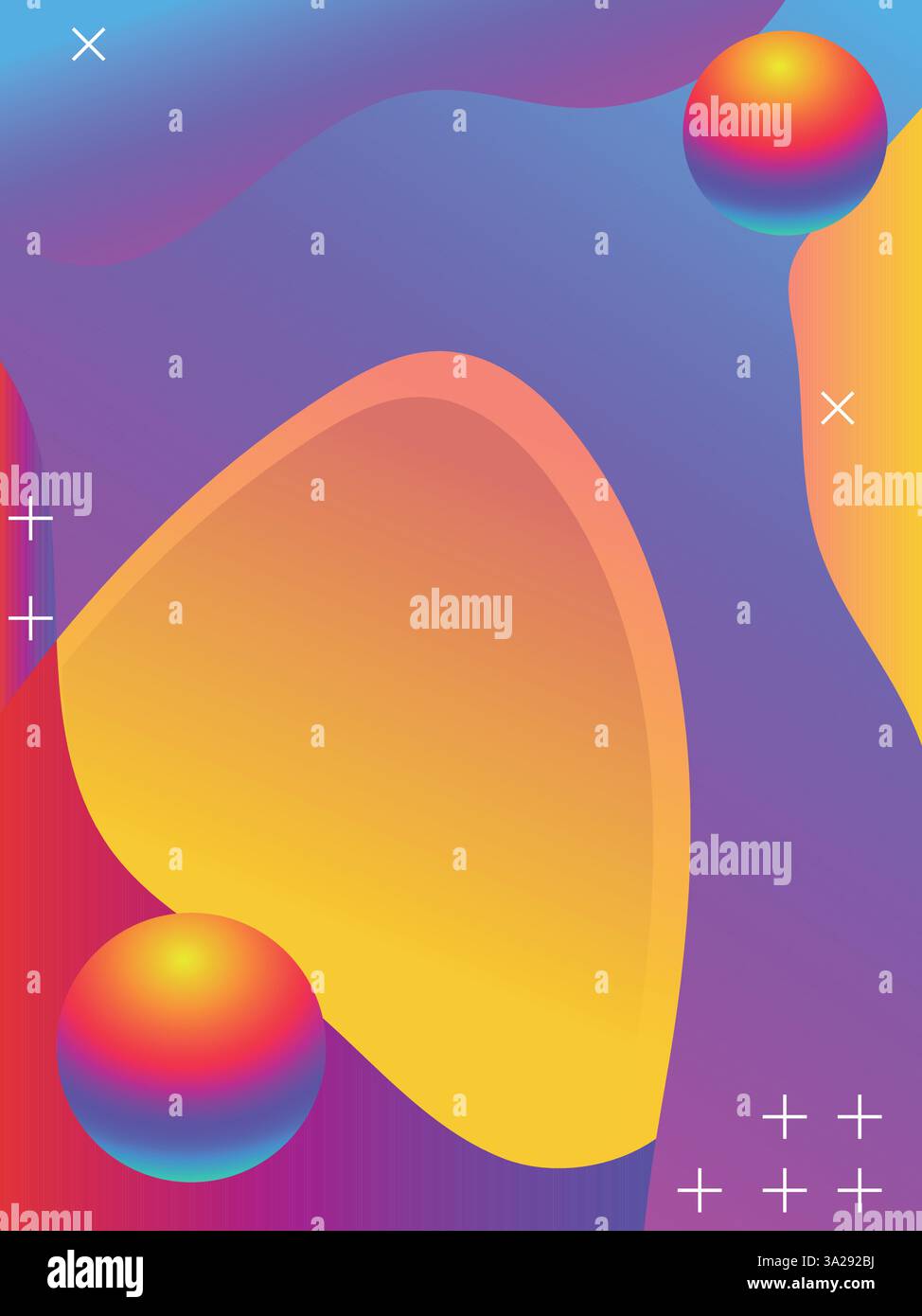 Abstract Gradient Lines with Liquid Effect for DJ Flyers template. 3d ...