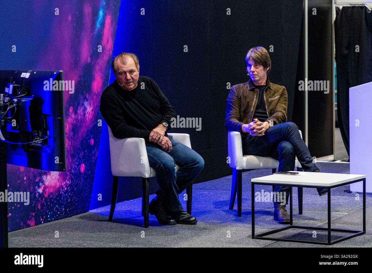 Professor Brian Cox & Will Whitehorn having a discussion and talk with ...