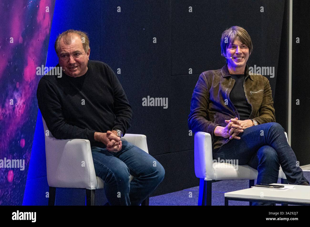 Professor Brian Cox & Will Whitehorn having a discussion and talk with ...