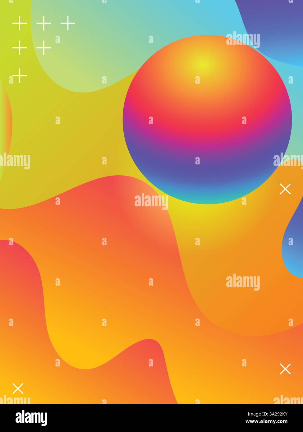 Psychedelic Gradient Background with Acid Lines for Dance Parties ...