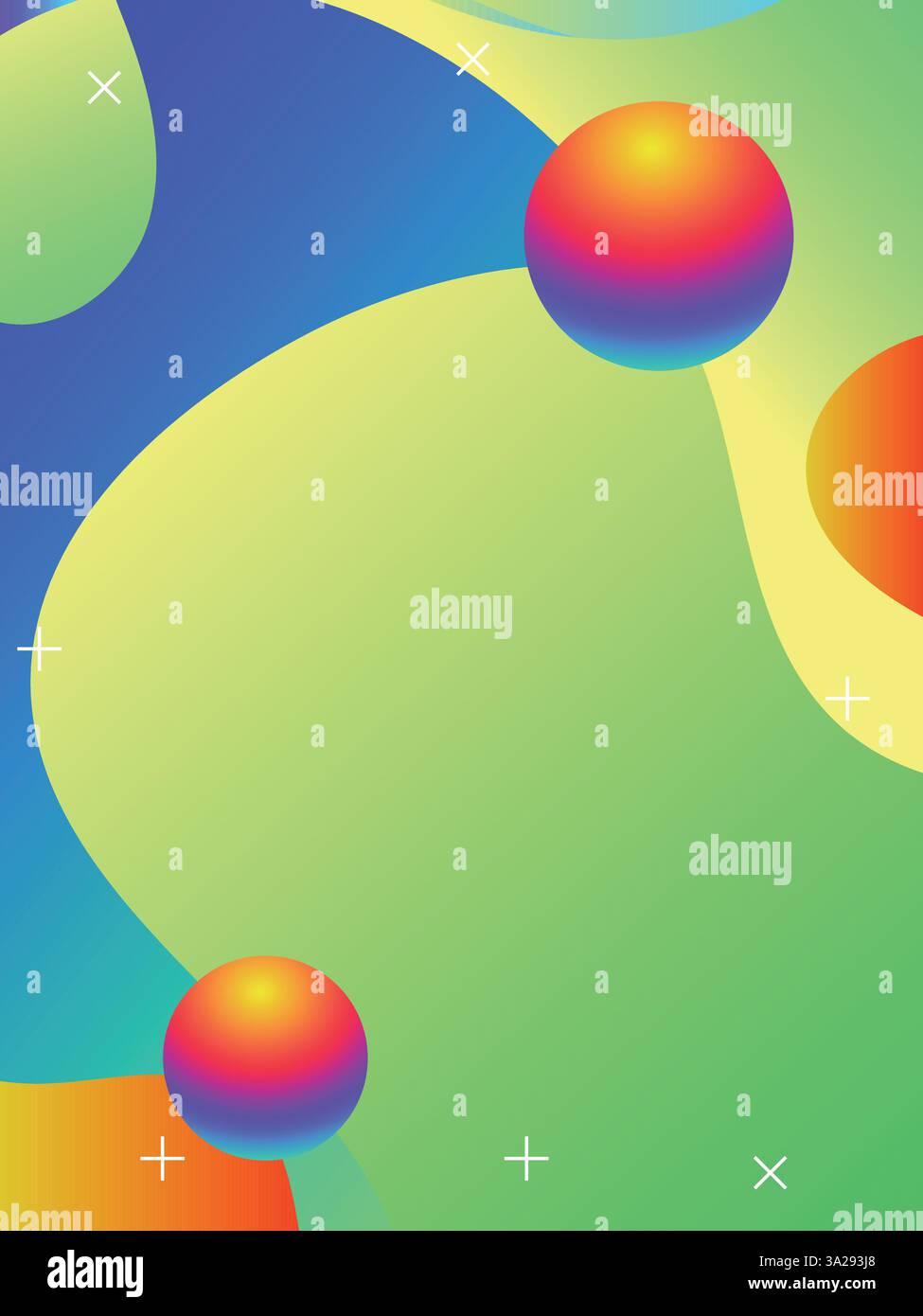 Trippy Liquid Lines in Acid Colors for Music Flyer Designs template. 3d ...