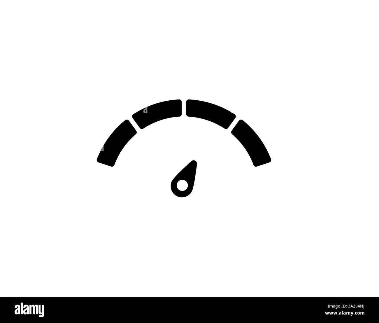 Gauge icon representing measurement or indicator with minimalist design ...