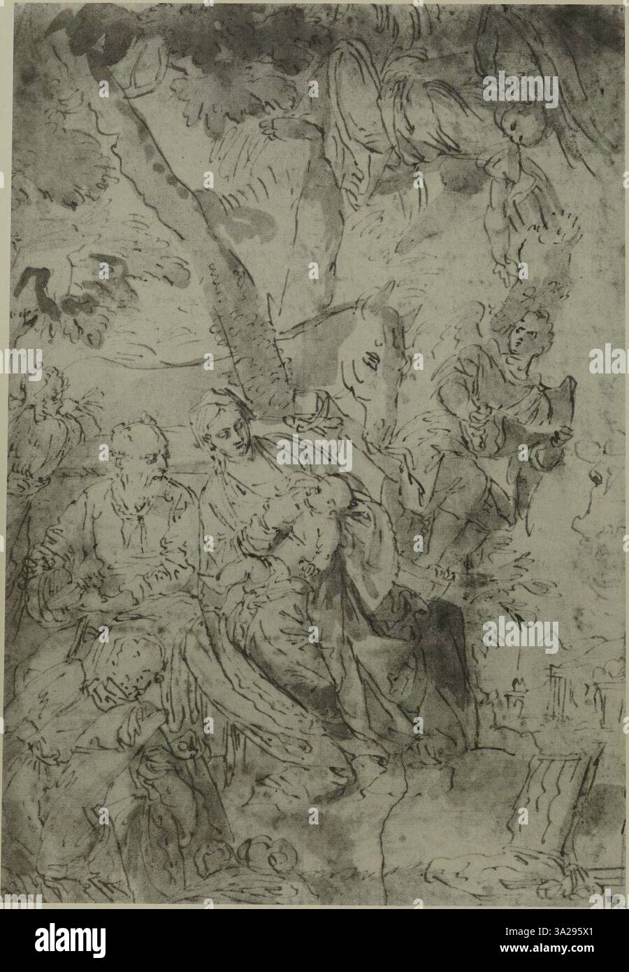 Veronese’s painting features a historical or religious scene, painted ...