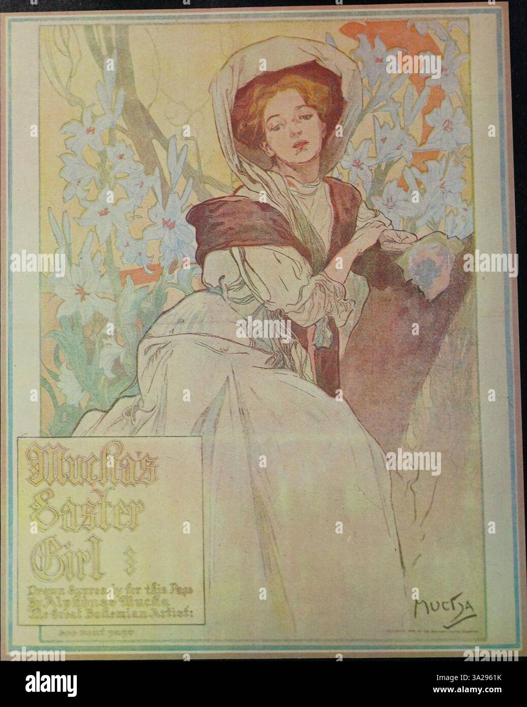 'Bridges, R32' by Alphonse Mucha incorporates flowing human forms ...