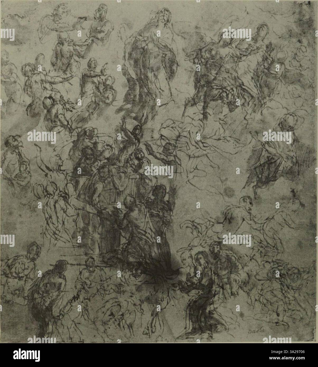 This artwork features dynamic figures within a rich and detailed ...