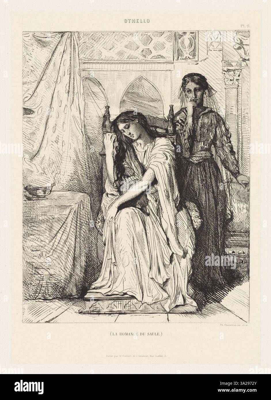 This painting from the *Othello* Suite illustrates Act 4, Scene 3 ...