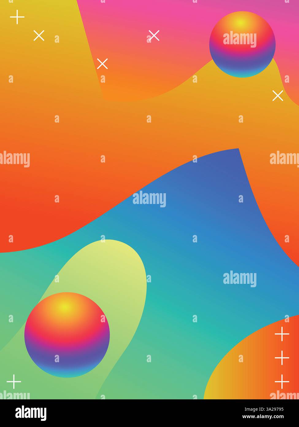 Vibrant Liquid Lines Background for DJ Event Poster template. 3d ...