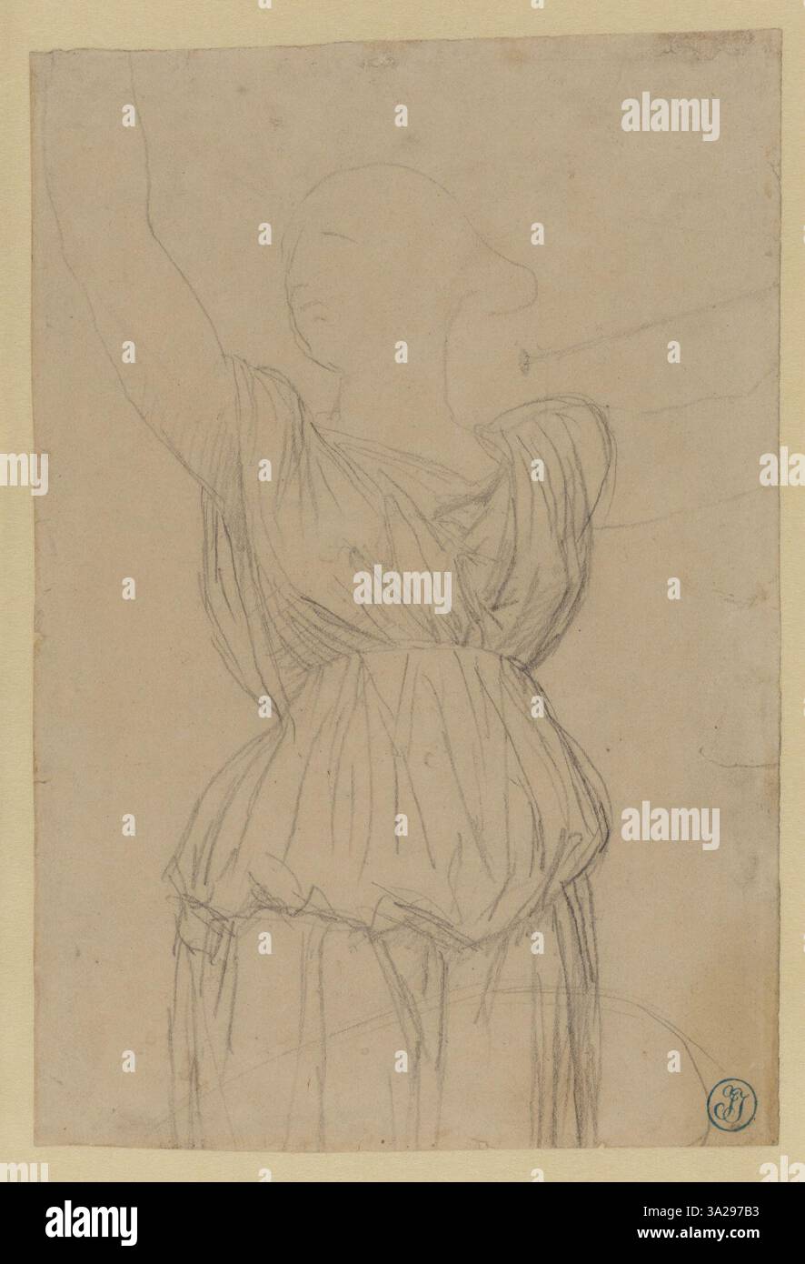 This study by Jean-Auguste-Dominique Ingres is for the figure of Fame ...