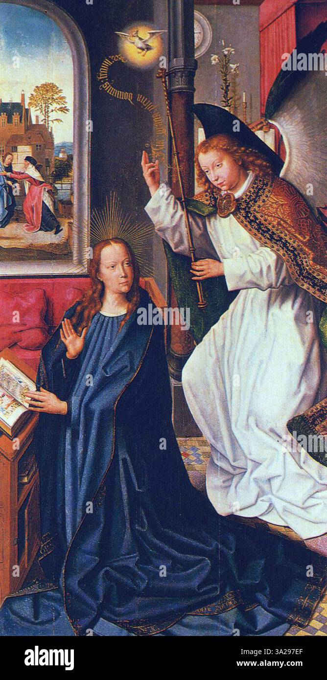 Another panel from Gerard David's polyptych showing a pivotal moment in ...