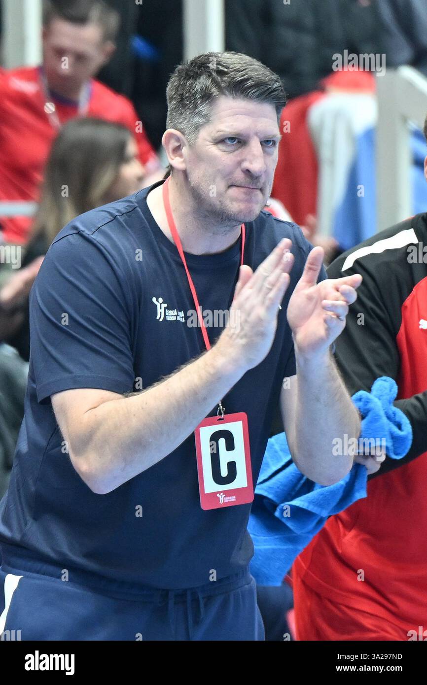 Brno, Czech Republic. 12th Mar, 2025. Czech coach Daniel Kubes during ...