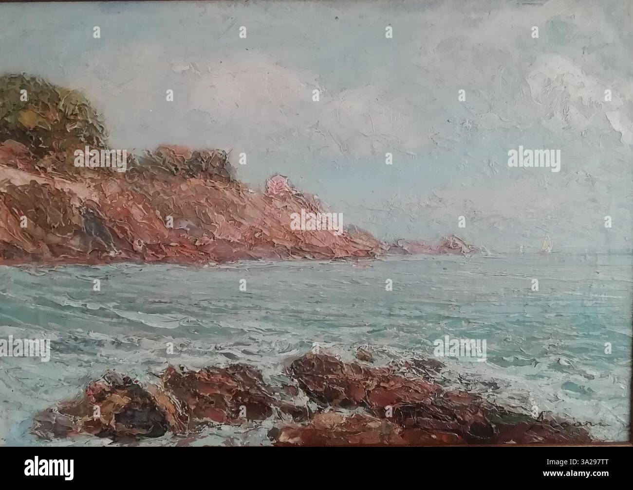 'Golfo di Priaruggia' by Andrea Figari depicts the scenic Gulf of ...