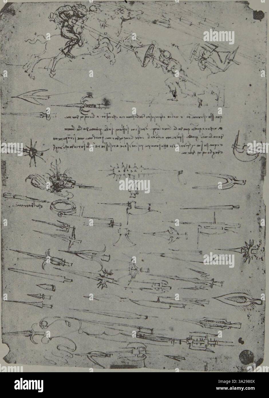 This drawing, Popham 304, by Leonardo da Vinci showcases his skillful ...