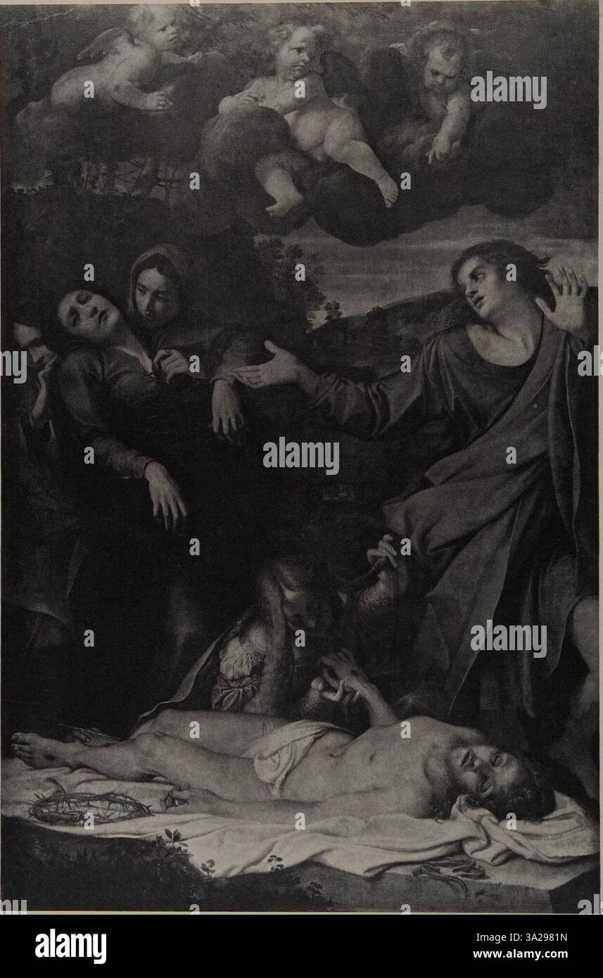 This work by Carracci depicts the Lamentation over the Dead Christ ...