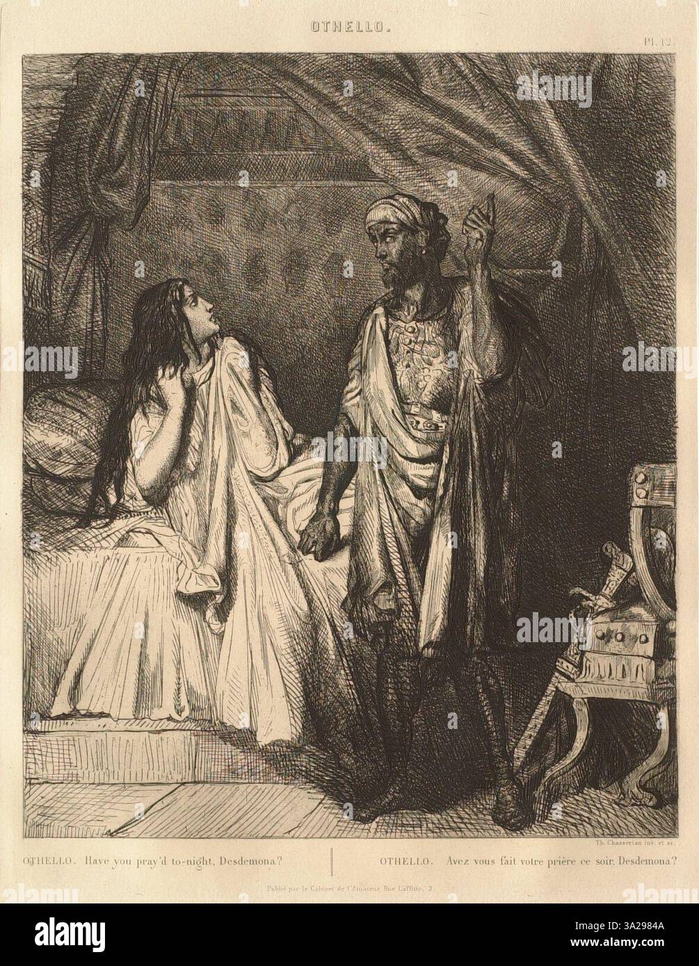 This painting from the 'Othello Suite' captures a poignant moment from ...