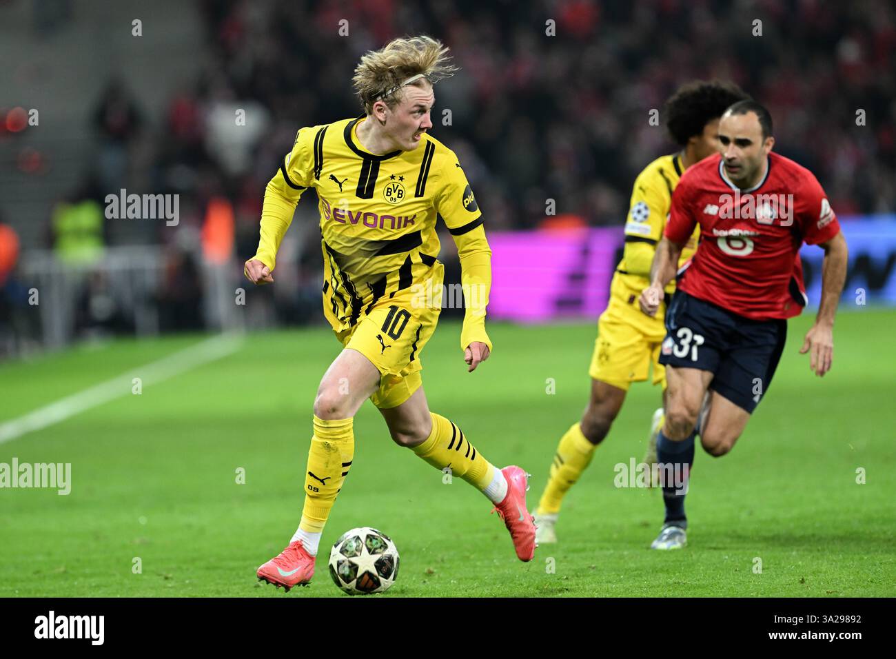 12 March 2025, France, Lille: Soccer: Champions League, OSC Lille ...