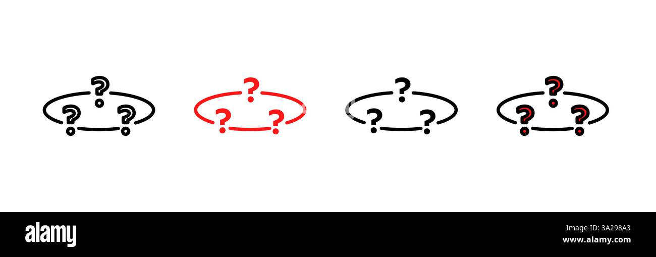 Creative symbols with question marks in various colors for design ...