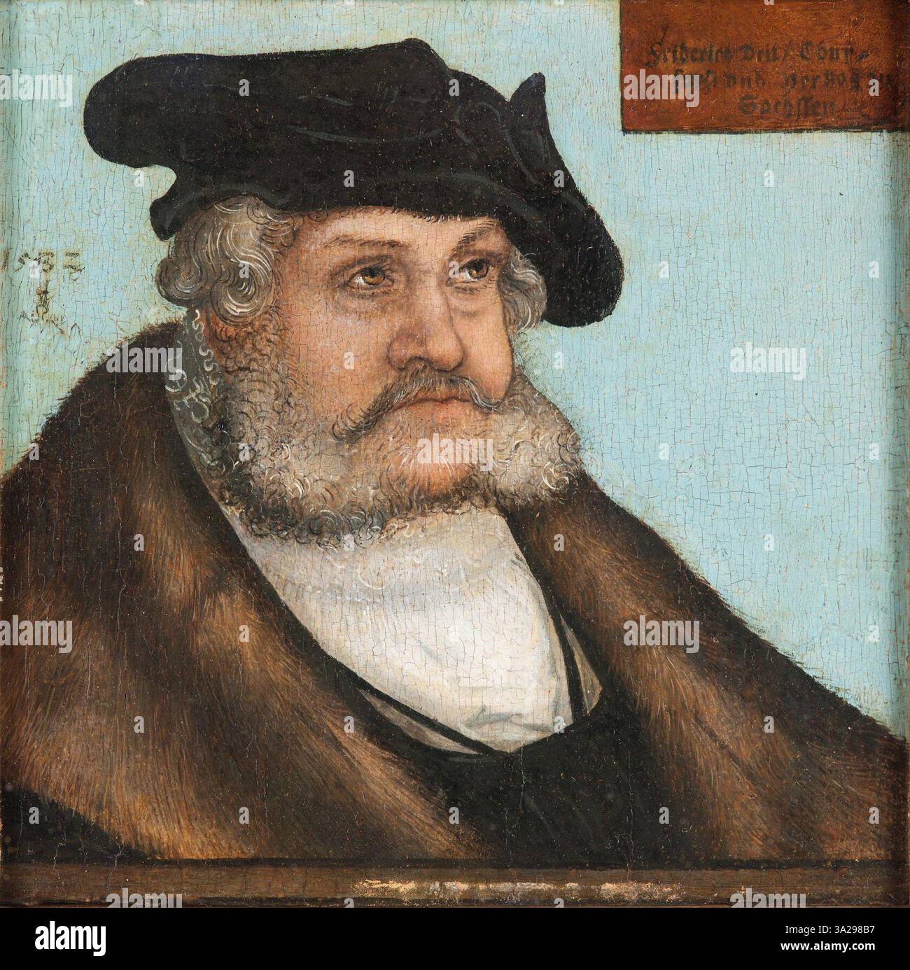 This portrait from the workshop of Lucas Cranach the Elder presents ...