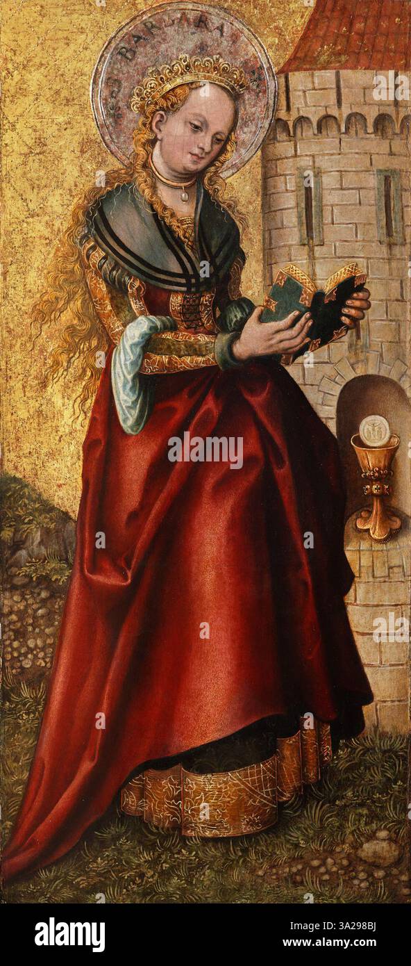 Lucas Cranach the Elder’s 'Saint Barbara' after 1520 captures the saint ...