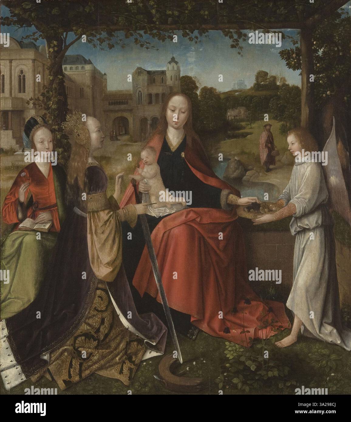 This painting by the Master of Hoogstraeten portrays the Virgin and ...