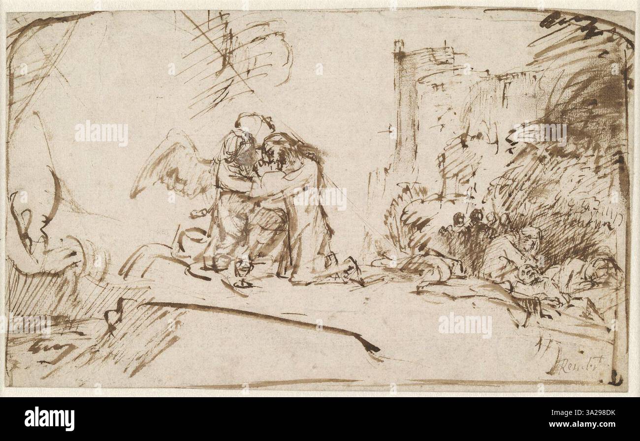 This biblical scene, 'Christ in the Garden of Gethsemane,' painted by ...