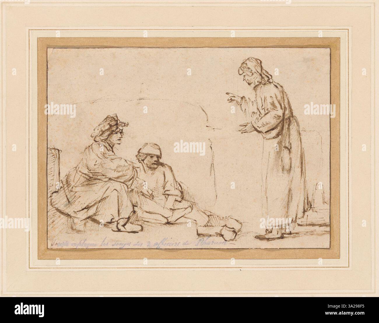 This artwork depicts Joseph interpreting the dreams of Pharaoh's butler ...