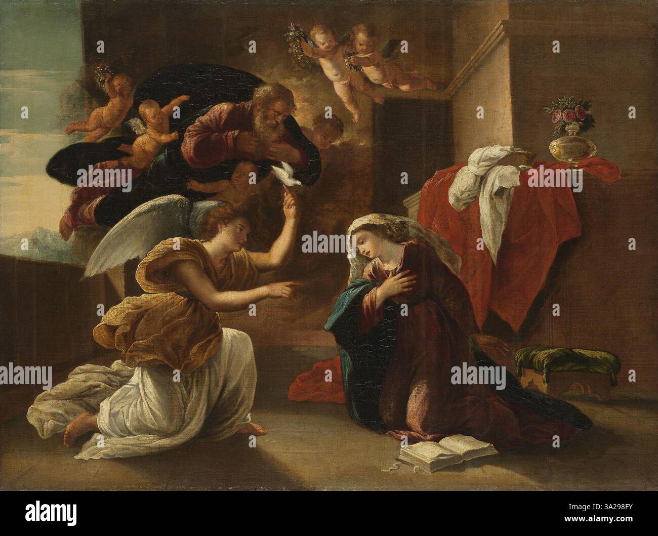 This 1771 copy of Poussin’s 'Annunciation' captures the moment of the ...