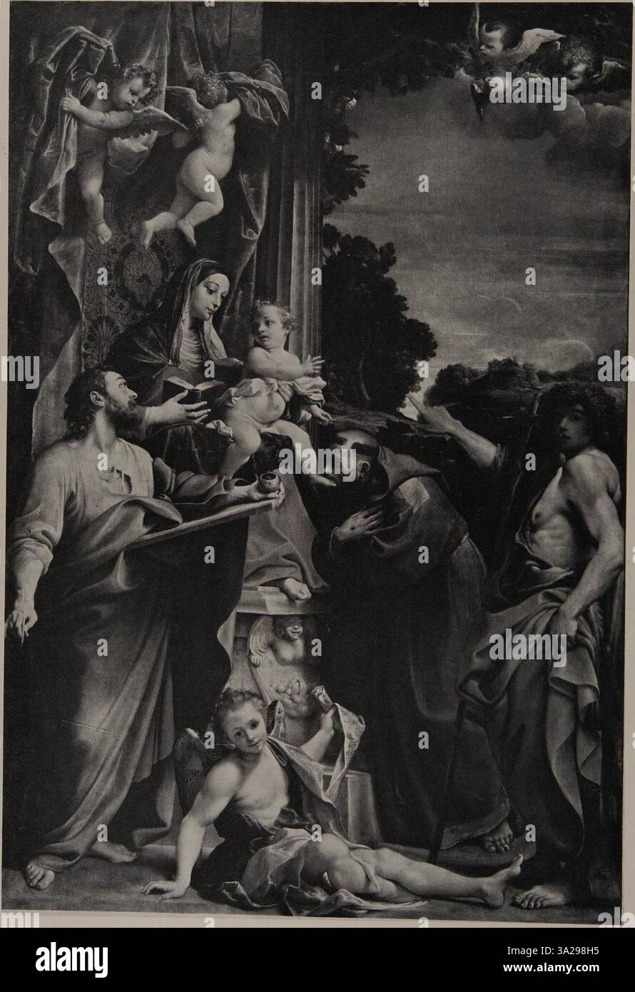 Carracci’s 1588 depiction of the Madonna Enthroned with Saint Matthew ...