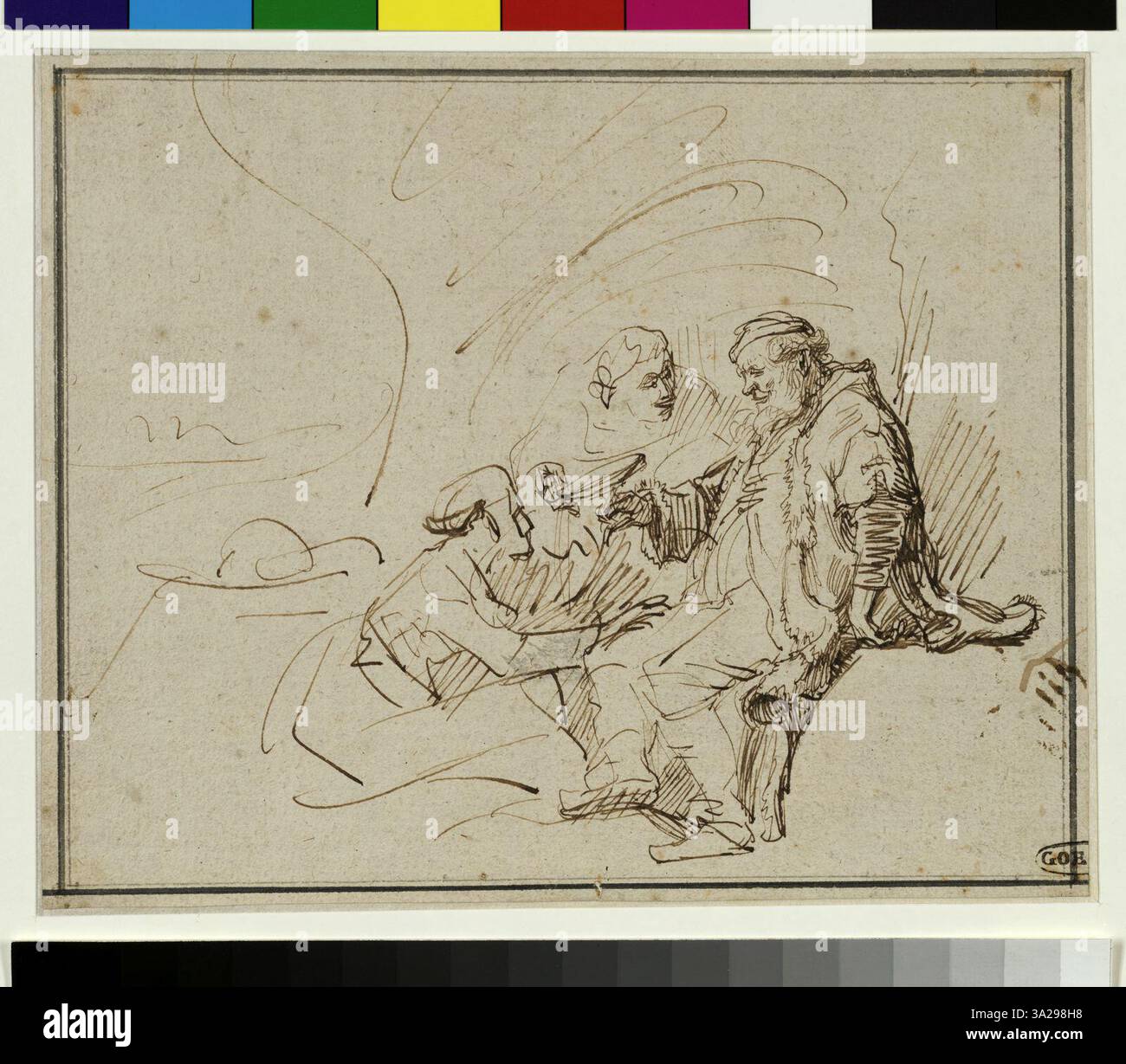 This work illustrates the biblical story of Lot and his daughters. The ...