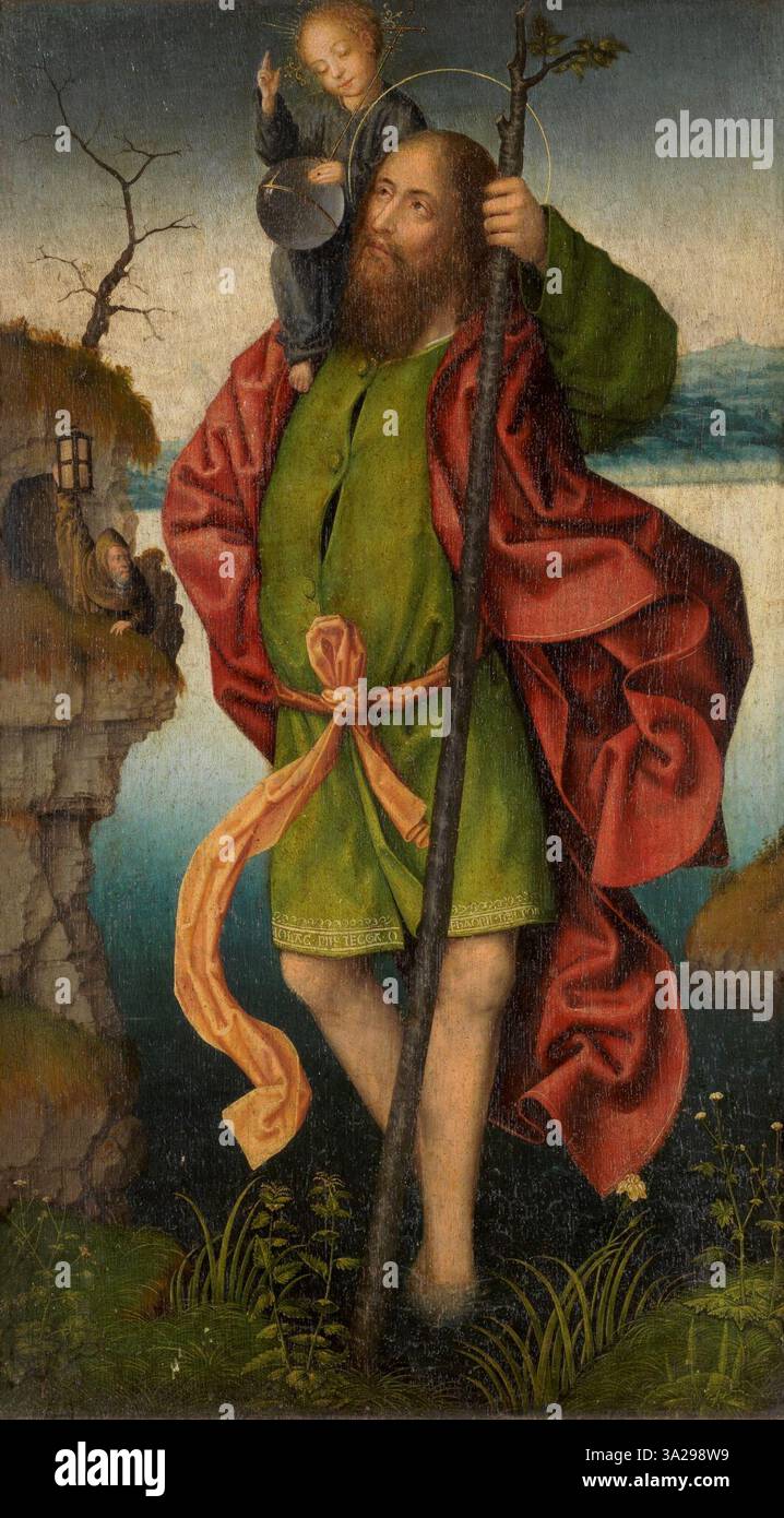 This 16th-century artwork attributed to Jan Provoost shows the reverse ...