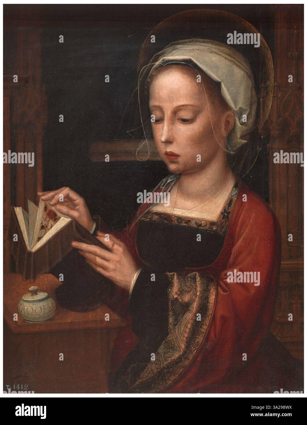 This painting presents Mary Magdalene reading, possibly reflecting her ...