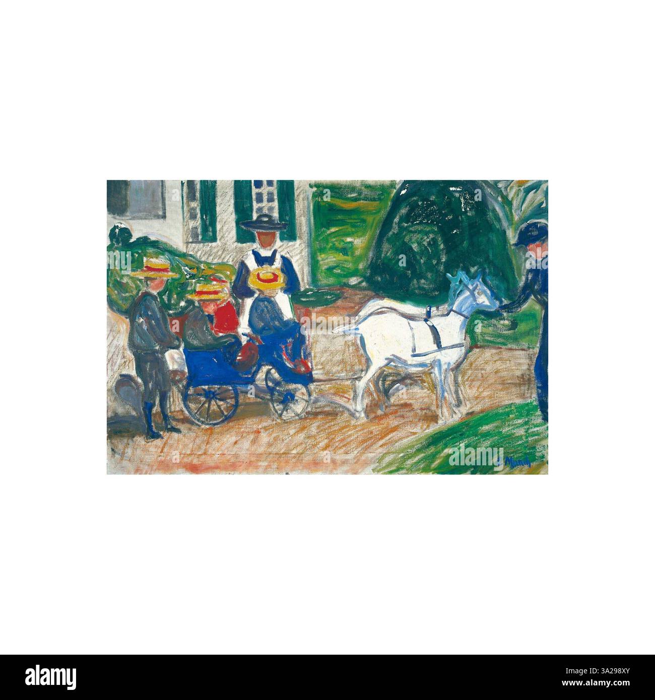 'Der Ziegenwagen' (The Goatcart) by Edvard Munch, painted in 1903 ...
