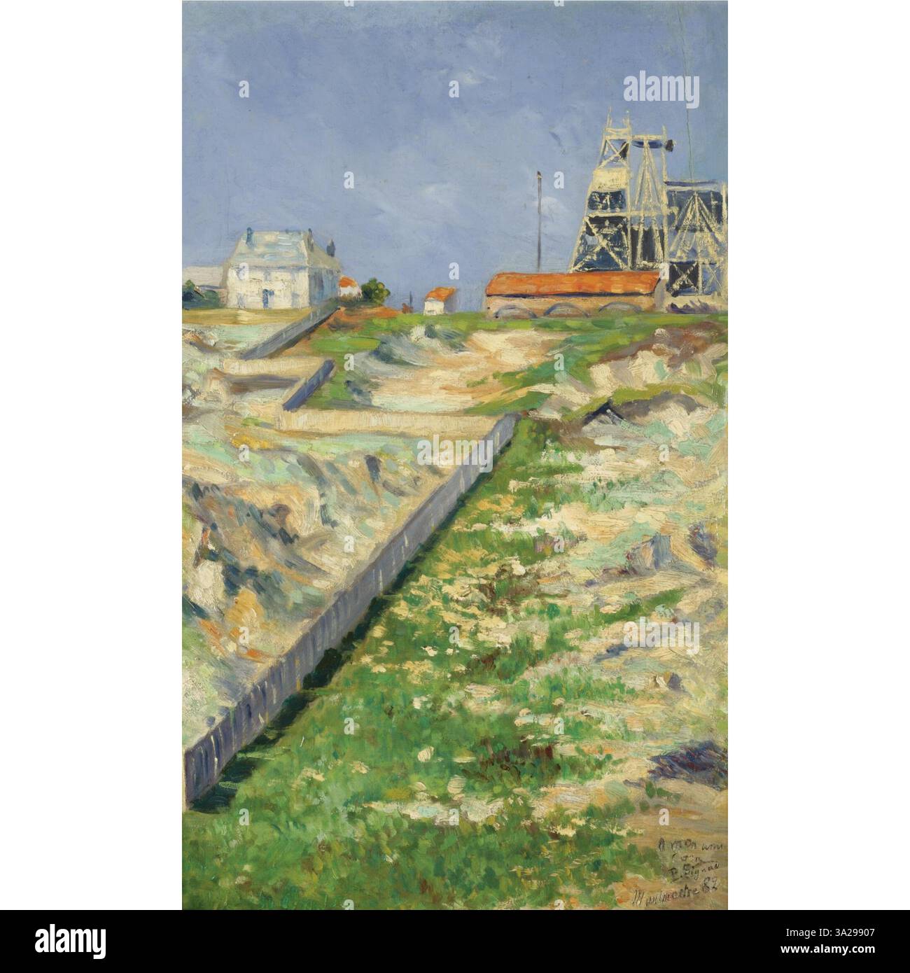 'L'Échafaudage du Sacré-Cur' by Paul Signac depicts the scaffolding ...