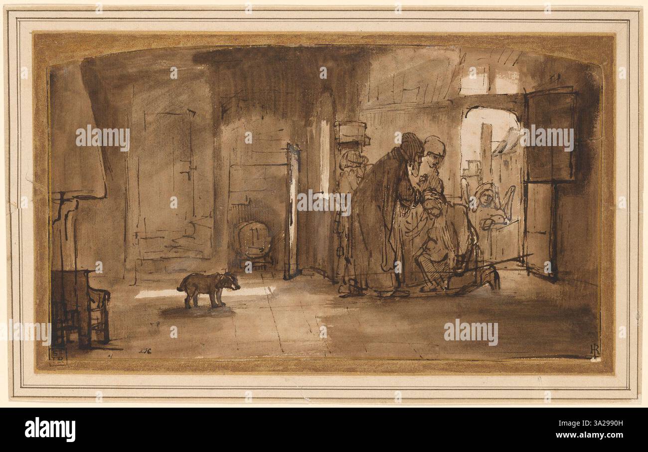 This painting shows Tobias receiving his father’s blessing, as ...