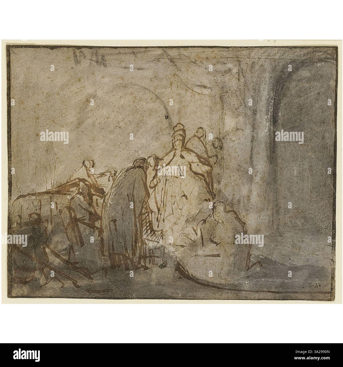 This artwork depicts the moment Judas Iscariot returns the thirty ...