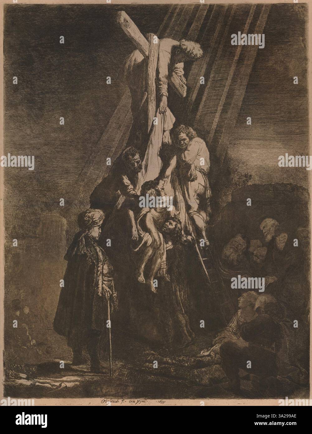 This etching from 1941, cataloged by White & Boon, showcases Rembrandt ...