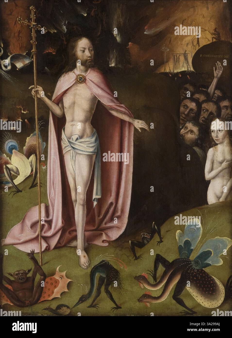 The painting, attributed to a follower of Hieronymus Bosch, depicts Christ's descent into Limbo ...