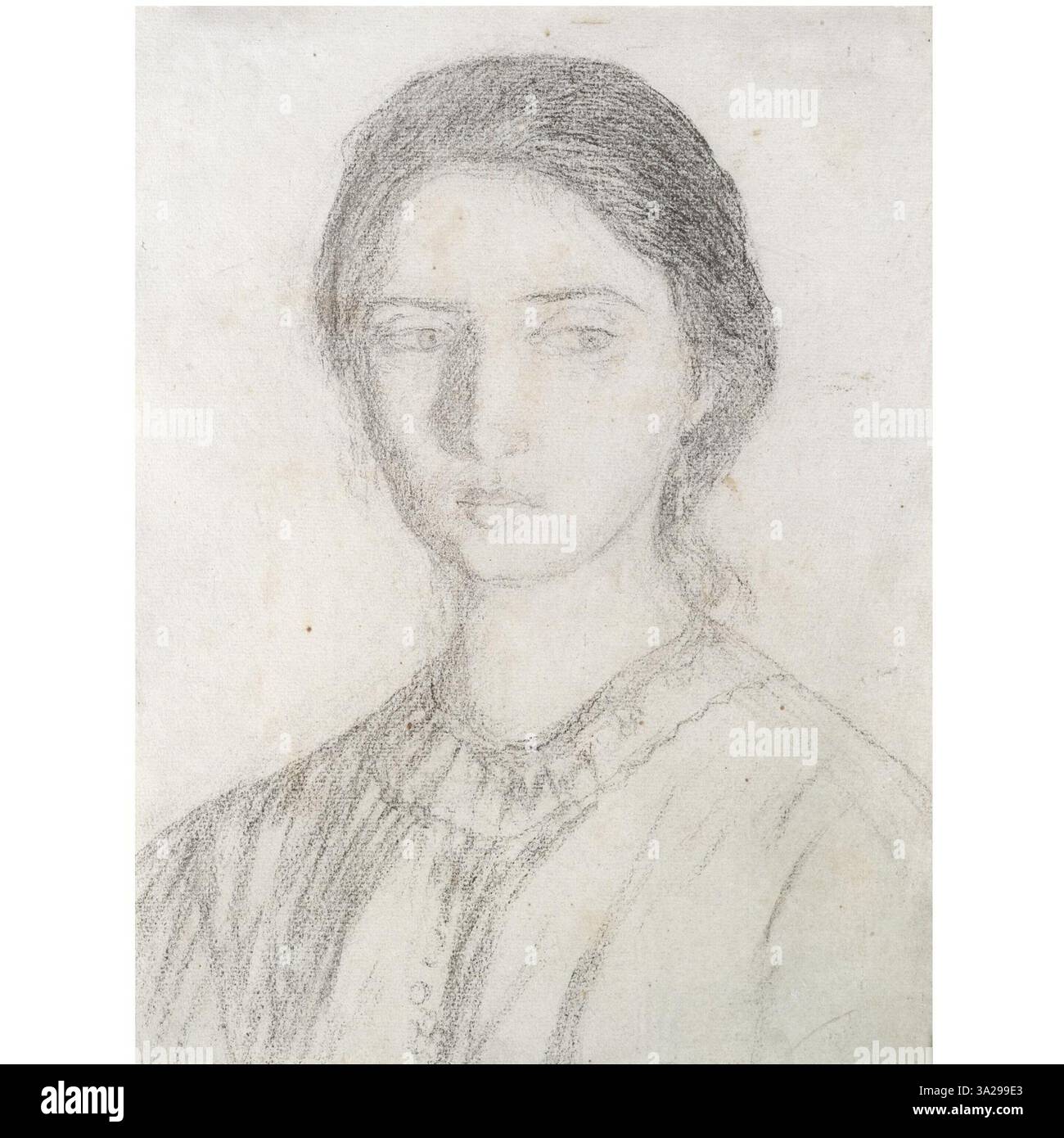This portrait of Dorelia depicts the subject with a serene expression ...