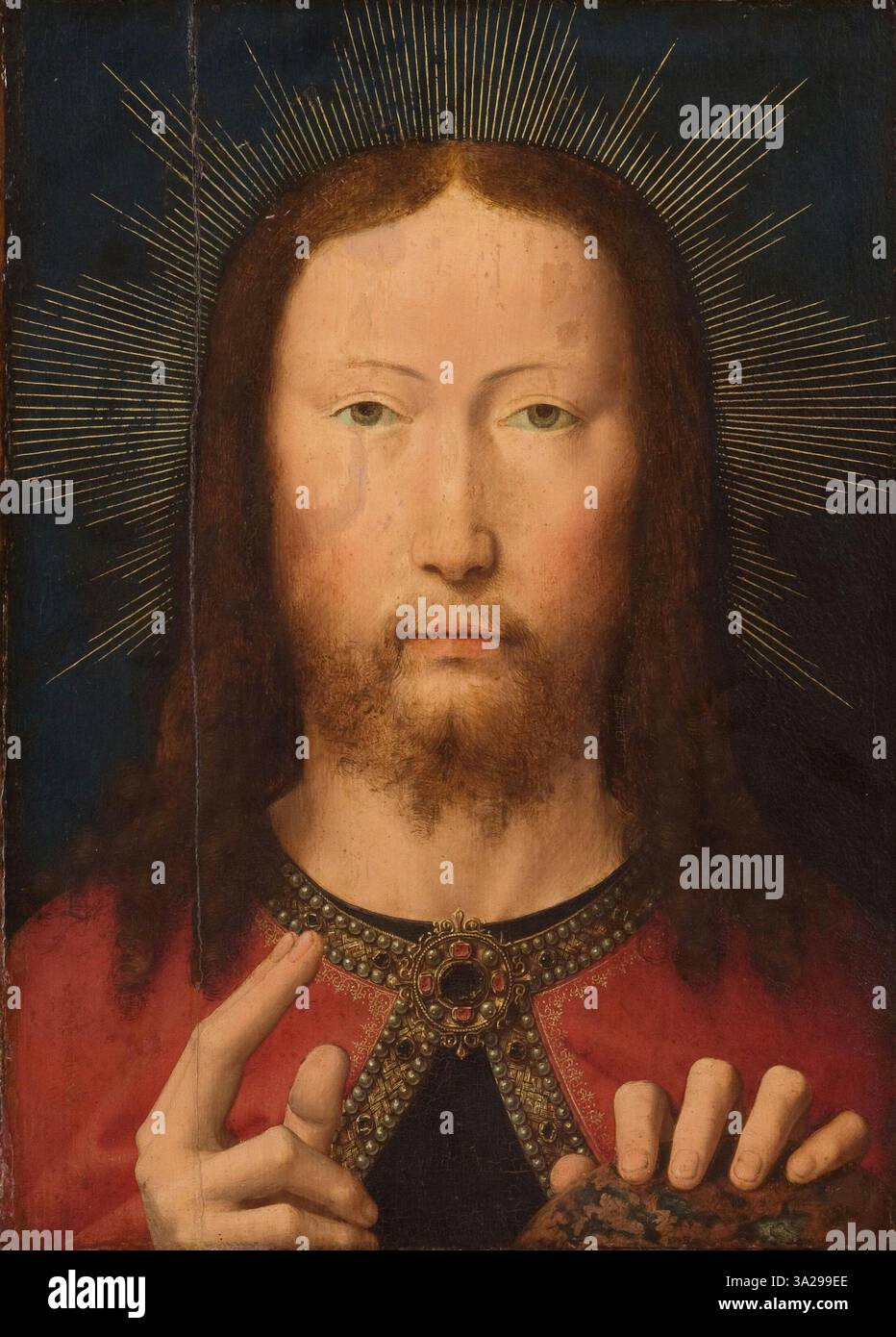 Gerard David's 'Salvator Mundi', painted around 1500, depicts Christ as ...