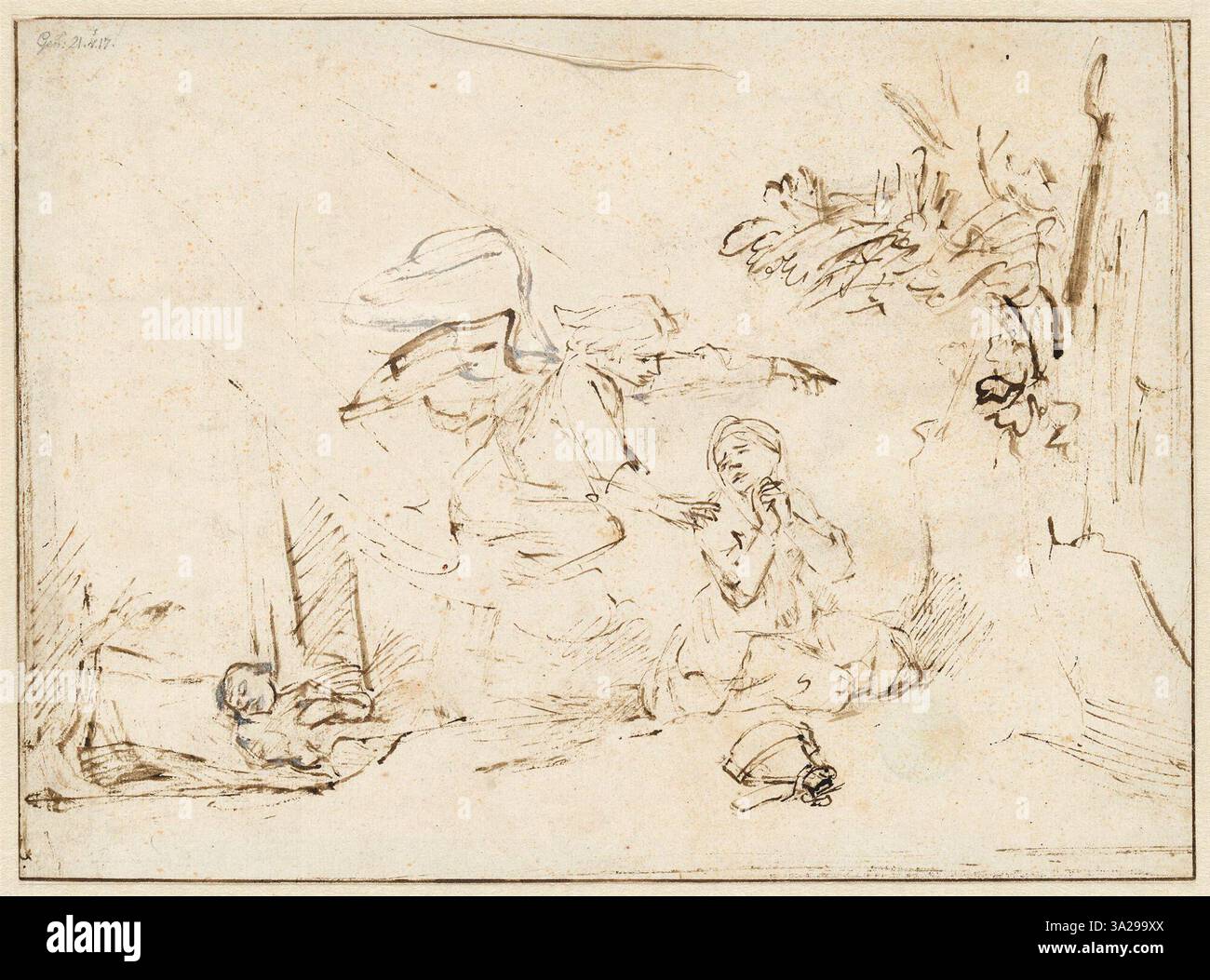 This Rembrandt piece from 1650–1655 illustrates the biblical scene ...
