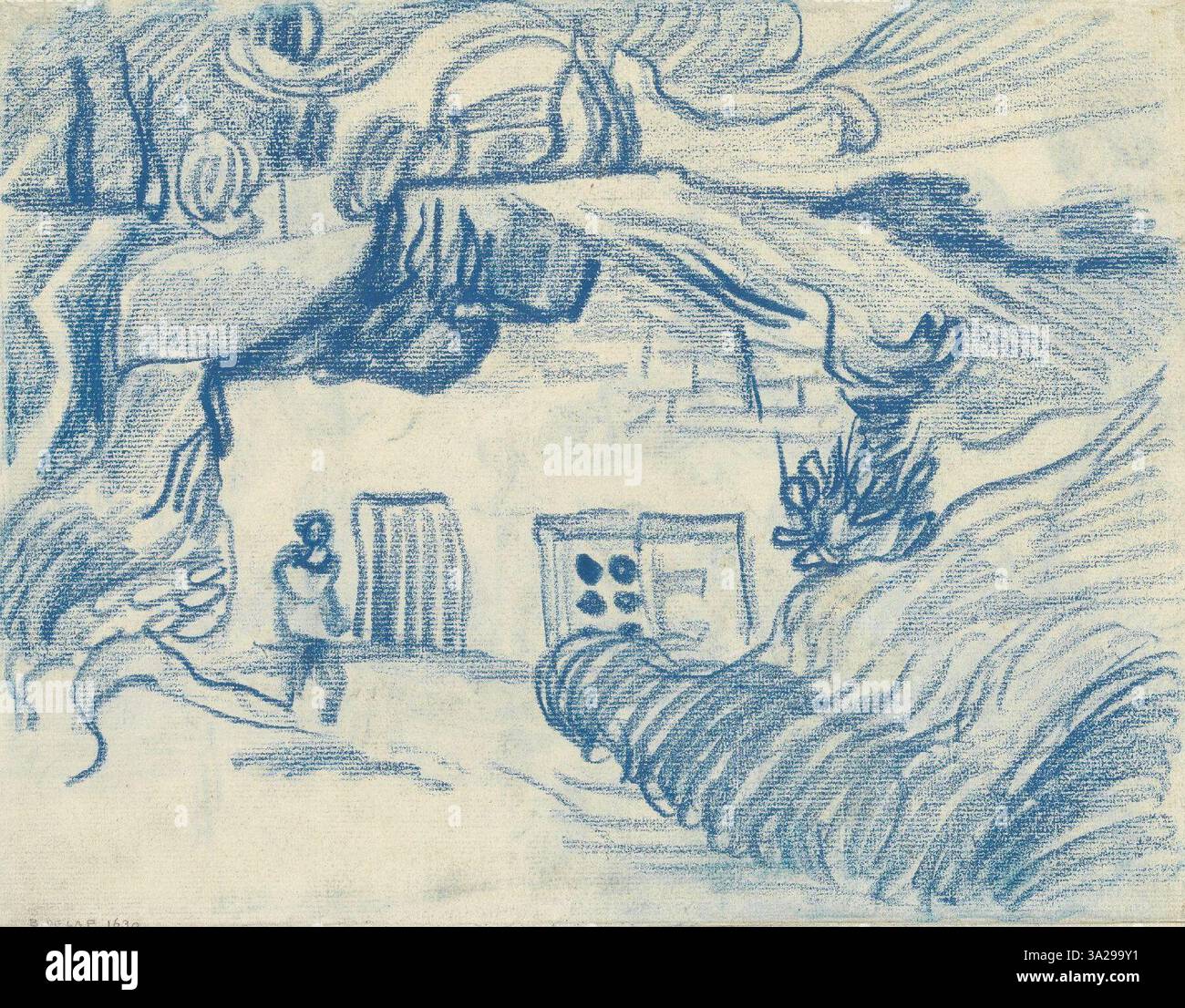 A close-up of a section of Vincent van Gogh’s artwork, emphasizing the ...